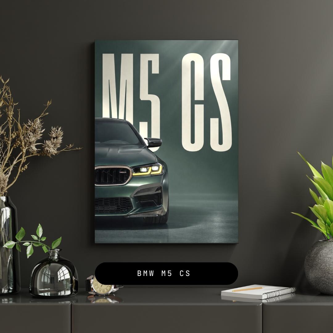 BMW M5 CS Poster | Digital Download| Sports Car Wall Art Print | Modern ...