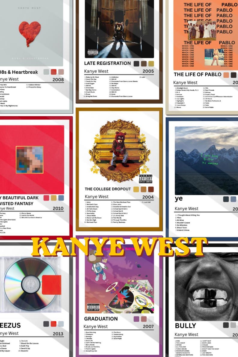 Kanye West MEGA PACK | * Digital Download * | Poster Bundle | Album ...