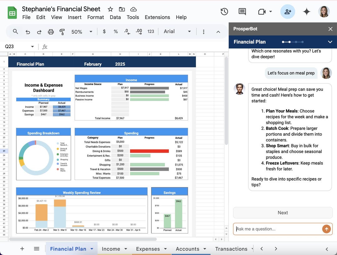 Automated Budgeting Templates for Google Sheets | Connect Your Banks to ...