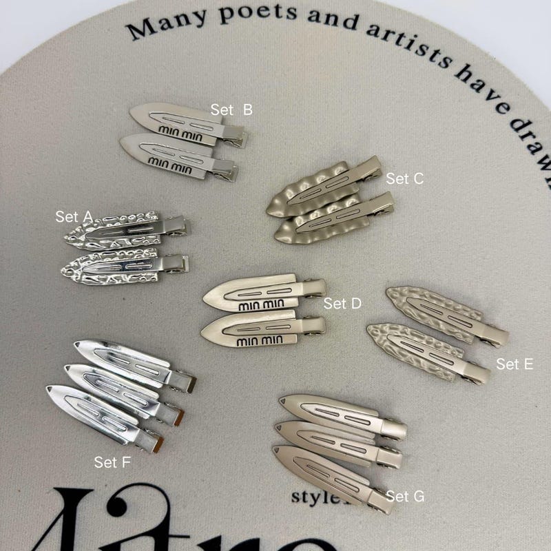 Metal Hair Clips Flat - Etsy UK