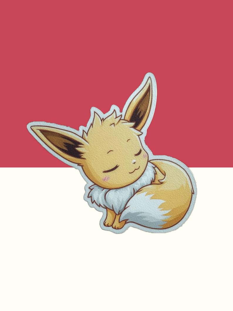 Sticker Eevee Collection Pokemon Inspired - Etsy