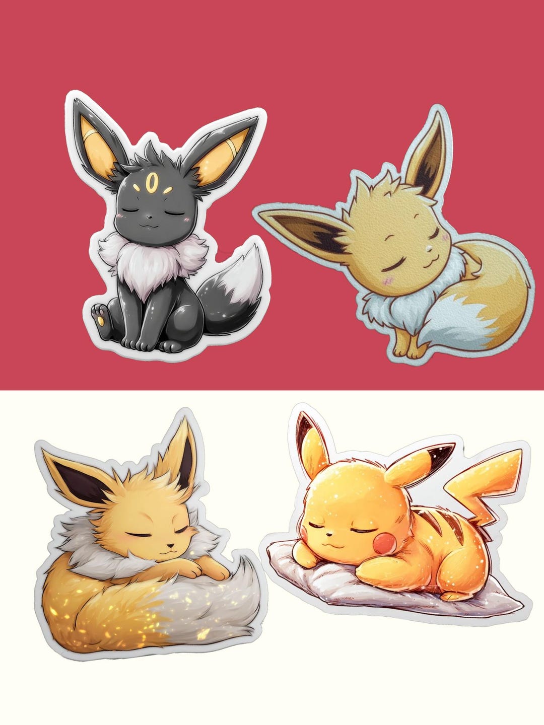 Sticker Eevee Collection Pokemon Inspired - Etsy