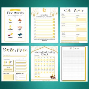 Ramadan Kids Planner|journal,habit Tracker Daily Log|ramadan Activity ...