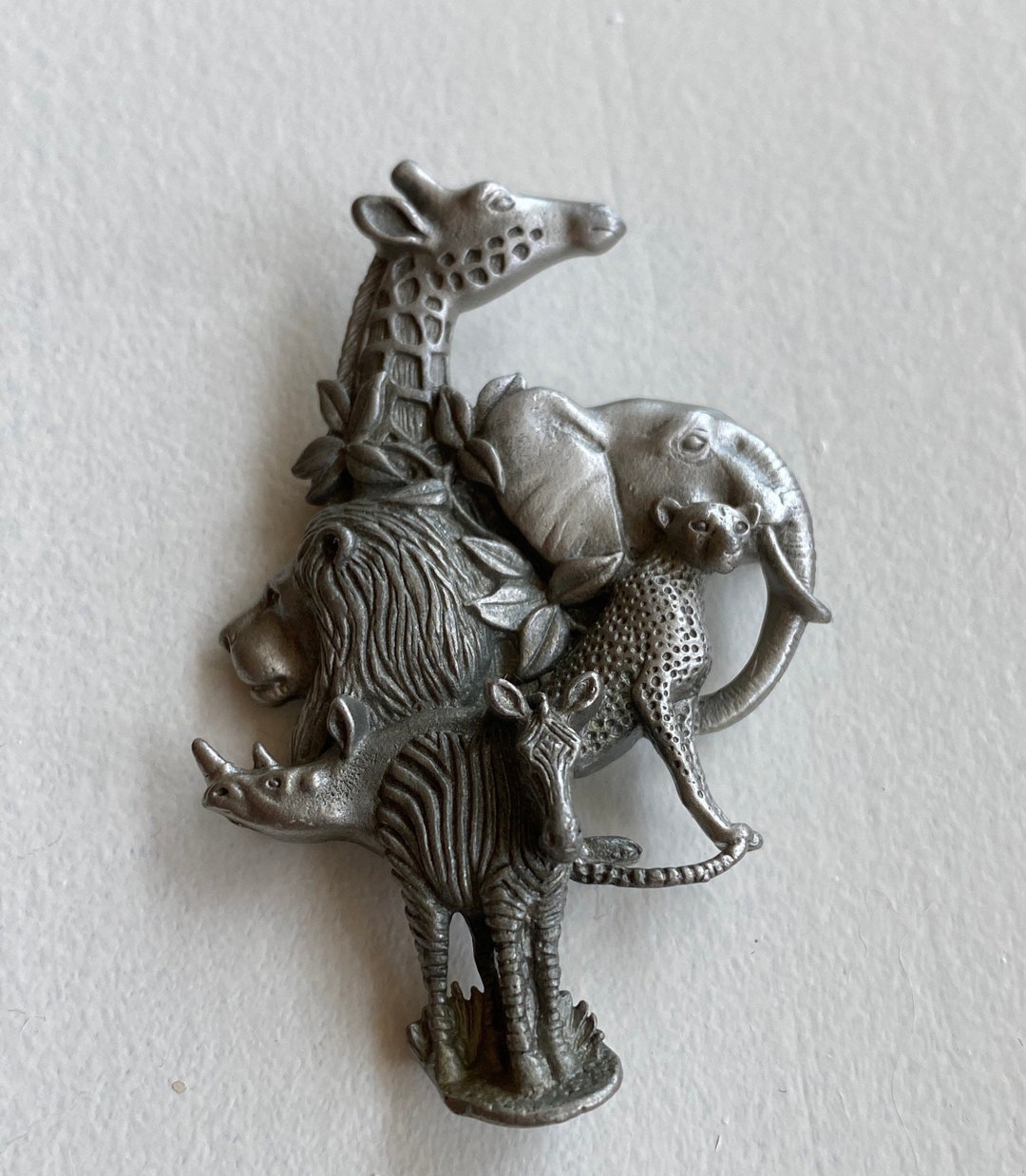 Safari Signed Animal Vintage Brooch by Fable - Etsy
