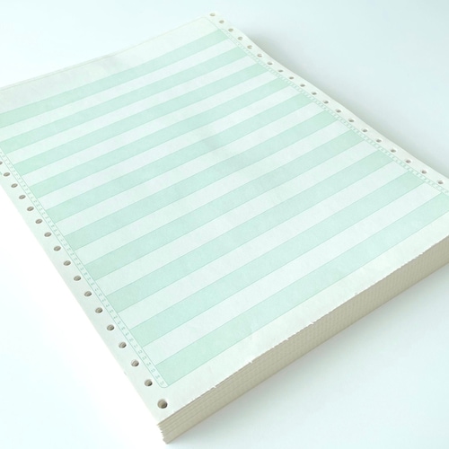 Vintage Green Bar Continuous Feed Computer Paper - Etsy