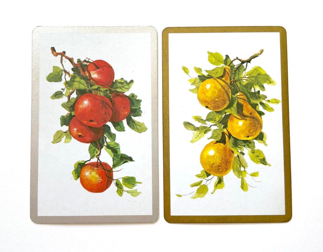 Vintage Fruit Tree Playing Cards - Etsy