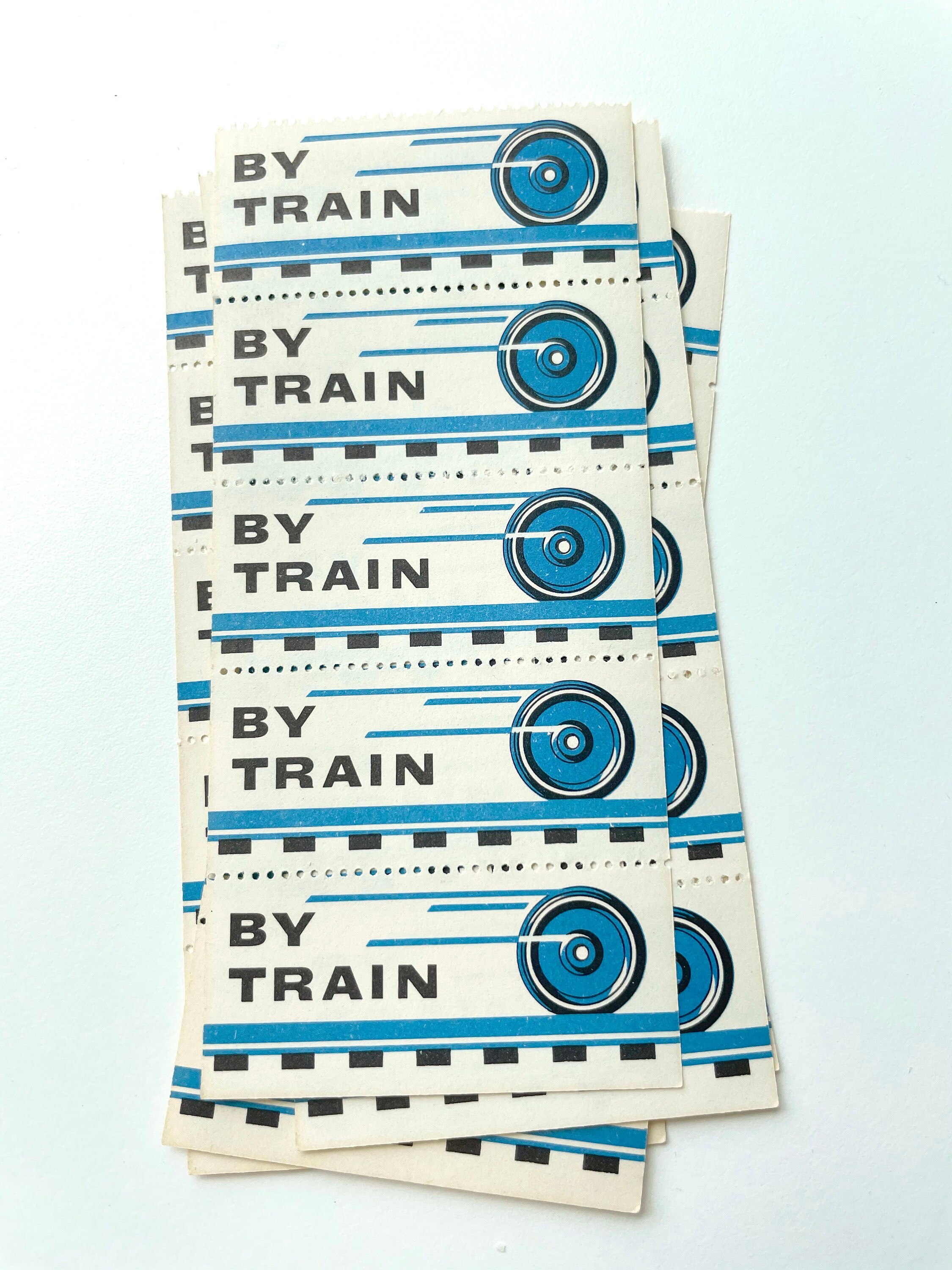 Vintage Gummed Mailing Labels by Train - Etsy