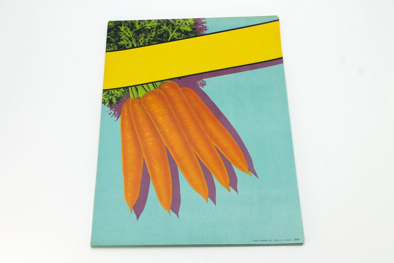 Vintage Carrots Vegetable Crate Labels | Etsy