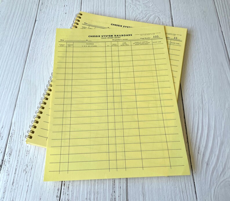 Vintage Train Order Record Forms - Chessie System Railroads - Etsy