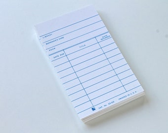 Blank Library Cards | Etsy