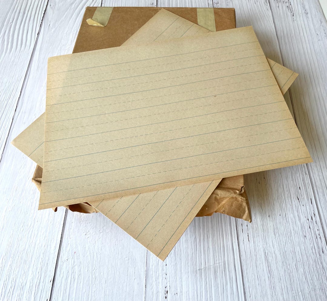 Vintage Handwriting Paper - Alternate Ruled Primary Lined Practice ...
