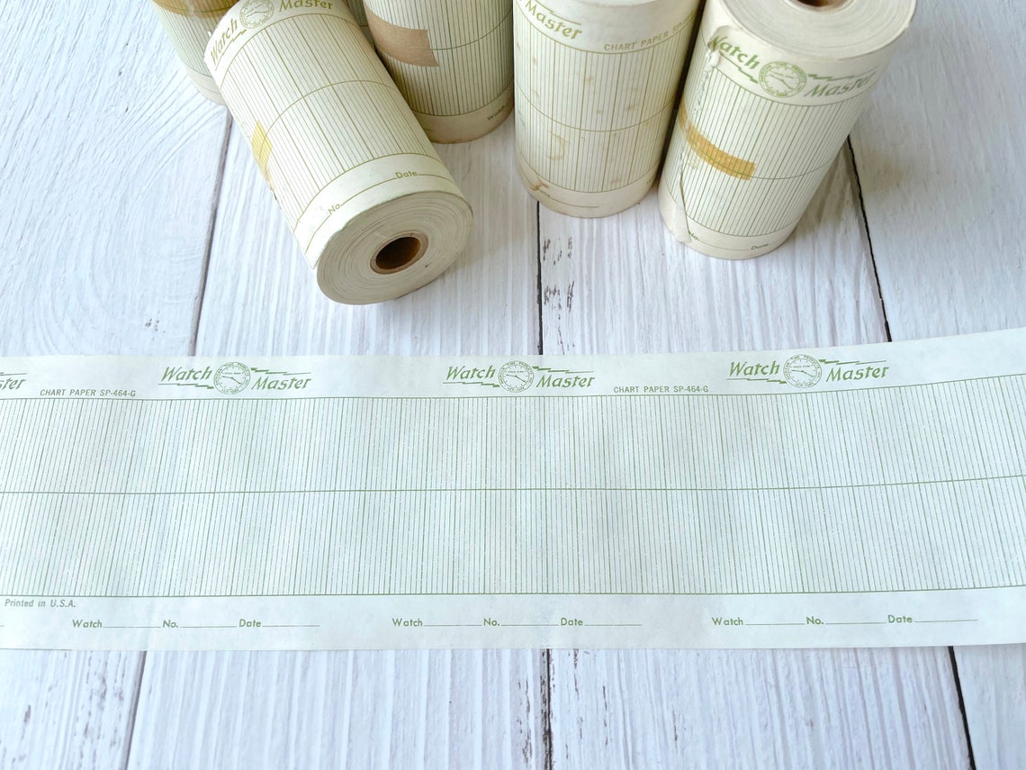 Vintage Watch Master Chart Paper Rolls - Etsy
