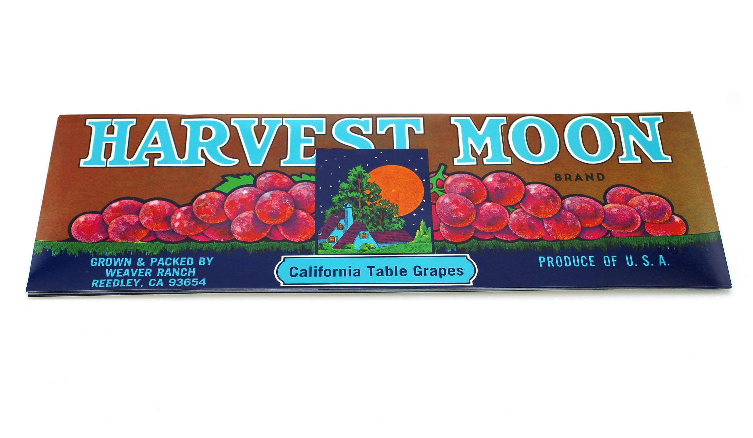 Vintage Grape Labels Harvest Moon fruit crate labels | Etsy