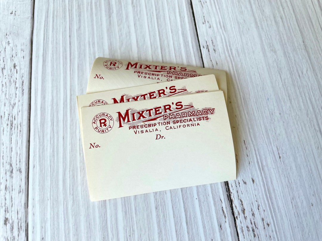 Vintage RX Mixter's Pharmacy Labels - Blank Apothecary Labels for ...