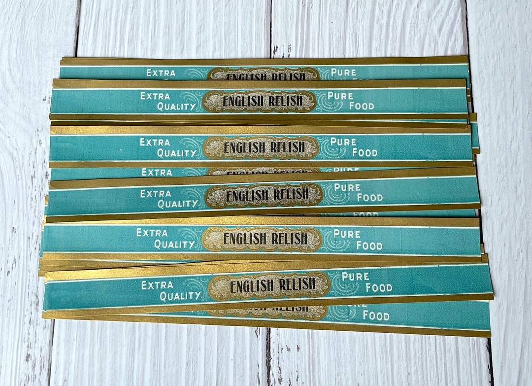 Vintage English Relish Can Labels - Etsy
