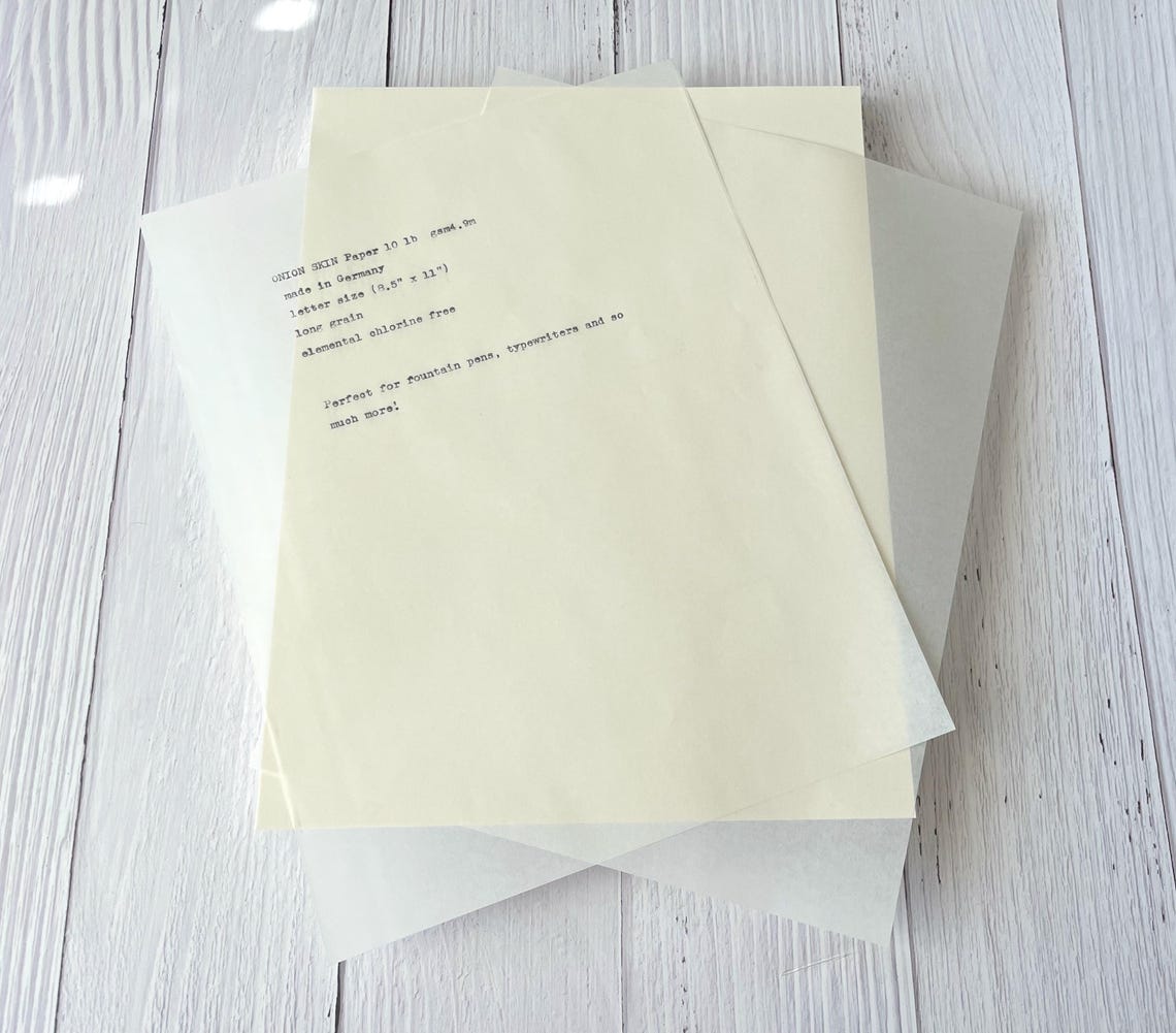 Onion Skin Paper - Etsy