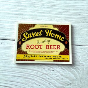 Vintage Root Beer Labels - Sweet Home - Etsy