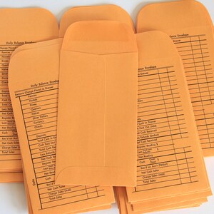 Vintage Bank Deposit Envelopes - Daily Cash Balance Forms - Etsy