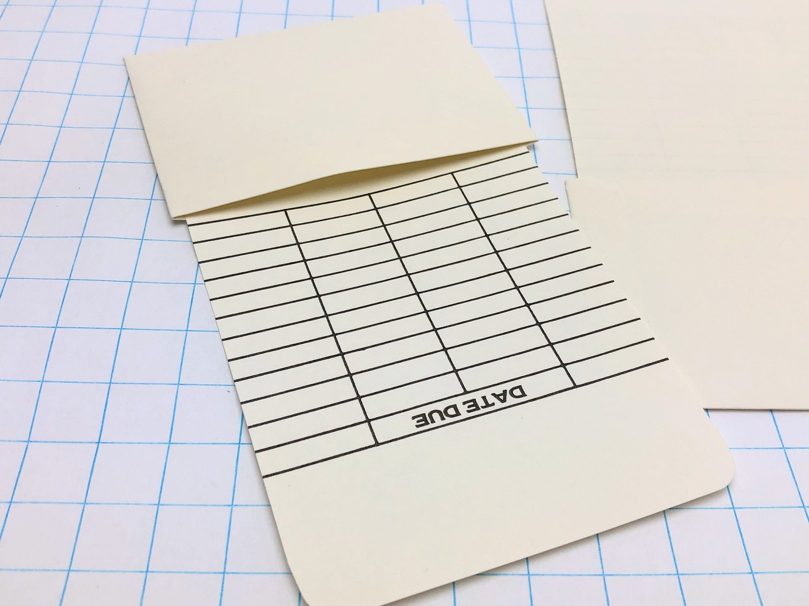 Printed Date Due Library Card Pockets - Etsy