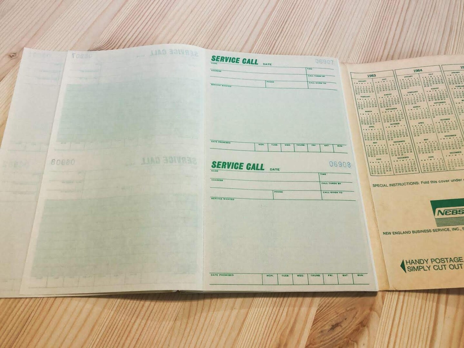 Full Vintage Receipt Book for Service Calls With Carbonless | Etsy