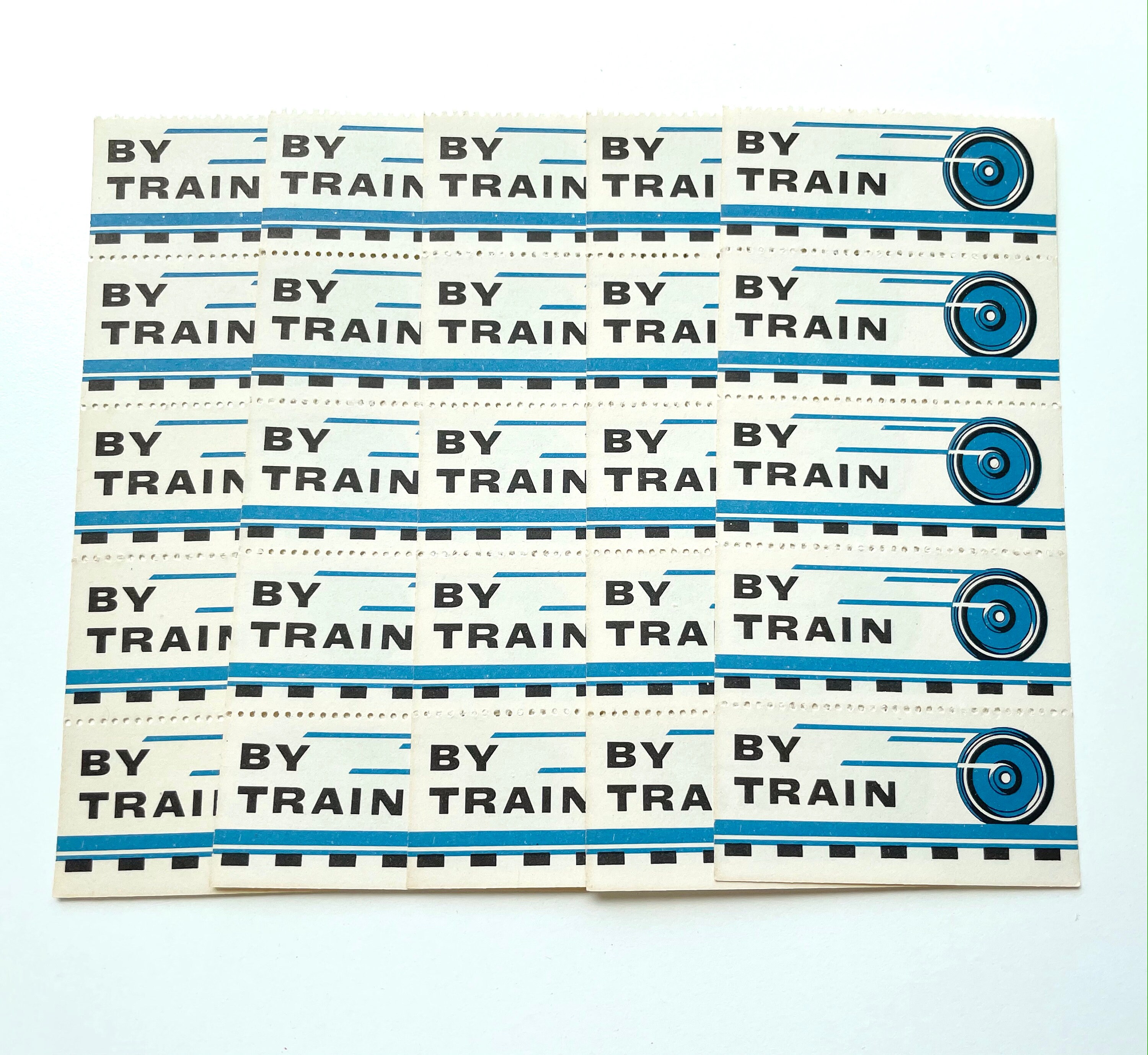 Vintage Gummed Mailing Labels - by Train - Etsy