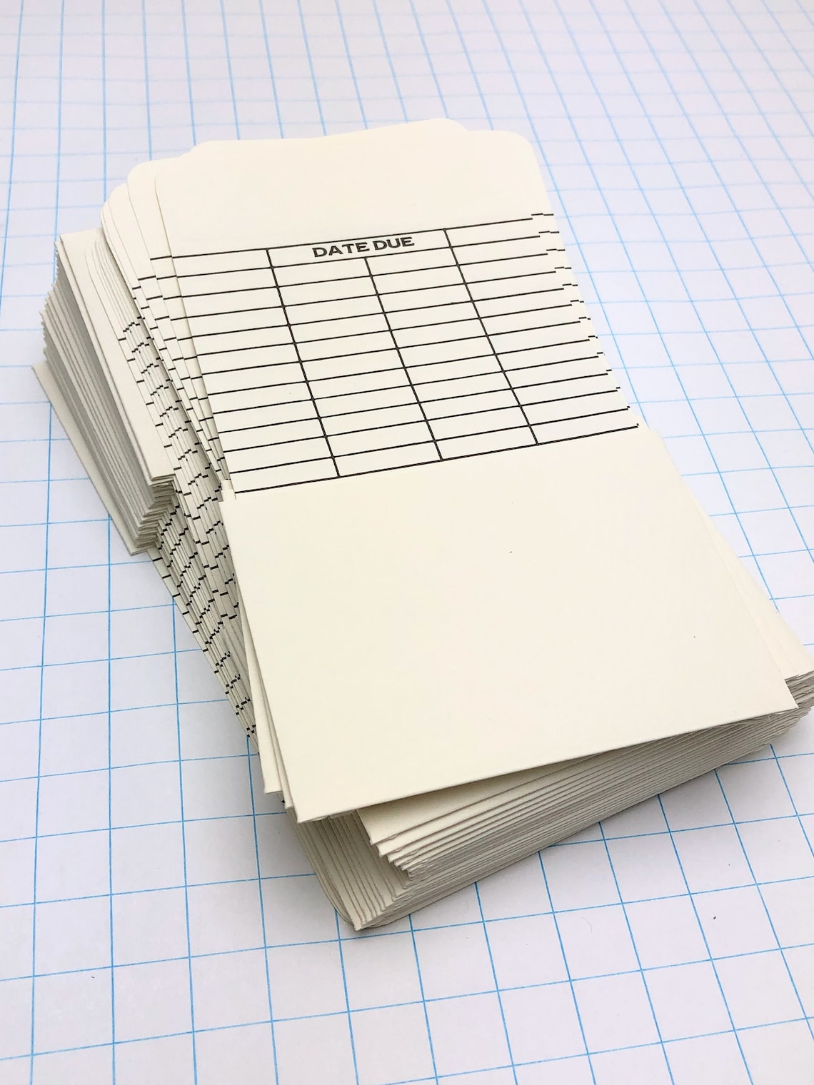 Printed Date Due Library Card Pockets - Etsy