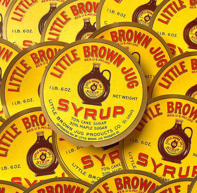 Vintage Syrup Labels - Little Brown Jug - Etsy