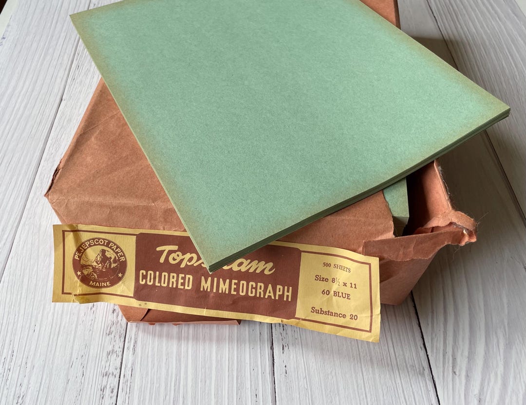 Vintage Mimeograph Paper - Etsy