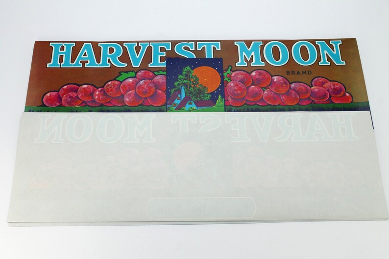 Vintage Grape Labels Harvest Moon Fruit Crate Labels - Etsy