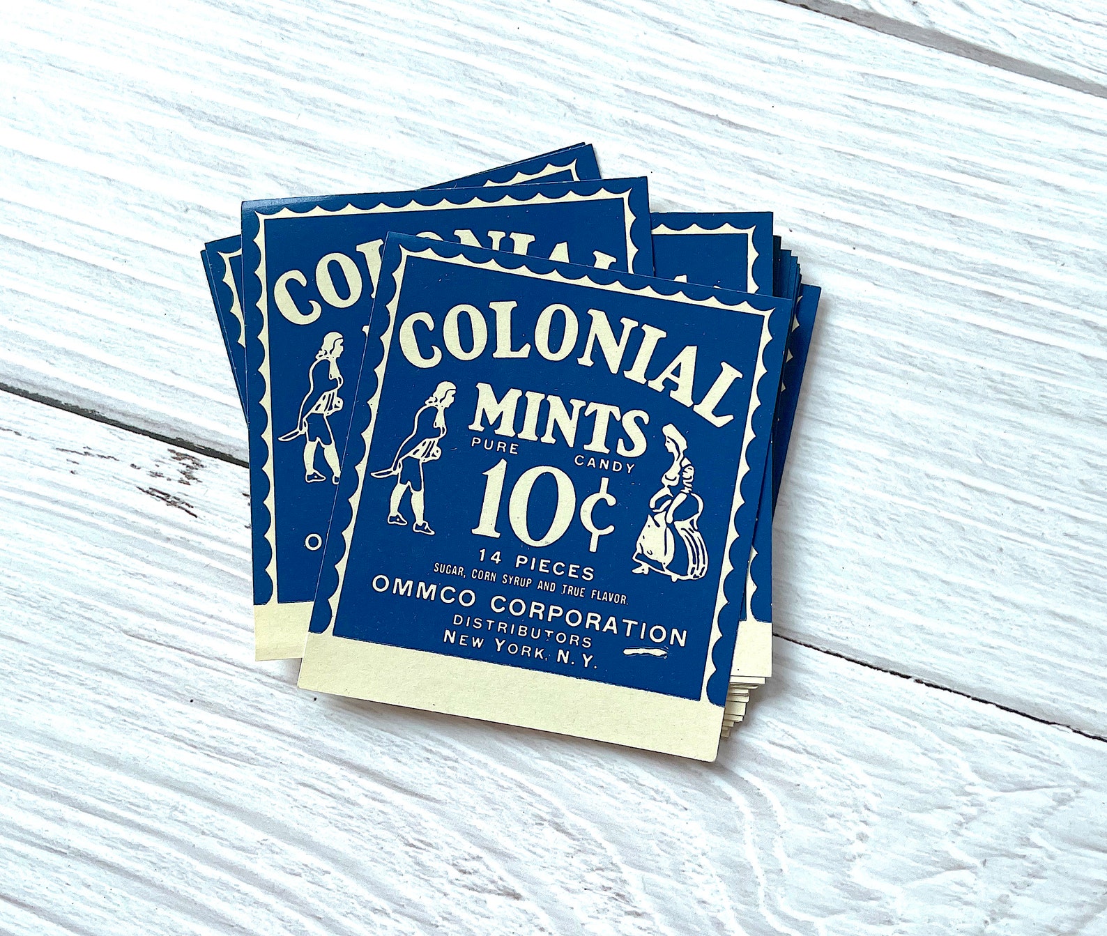 Vintage Candy Labels - Colonial Mints - Etsy