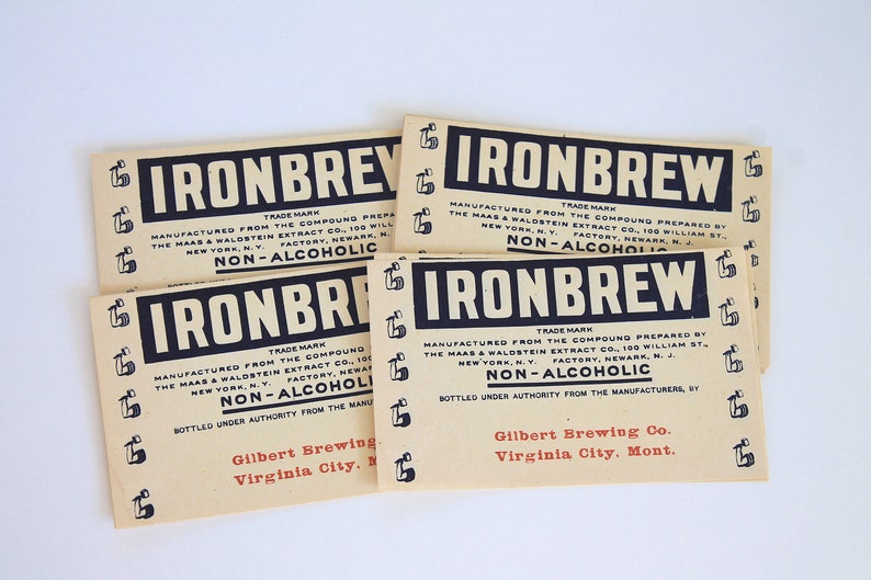 Vintage Soda Labels Iron Brew - Etsy