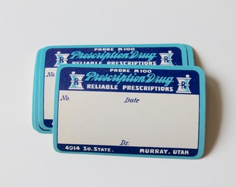 Vintage Nesta's Pharmacy Rx Labels Blank With Green and | Etsy