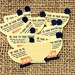 Vintage Gummed Pharmacy Labels - Small Die Cut Mortar and Pestle Shape ...