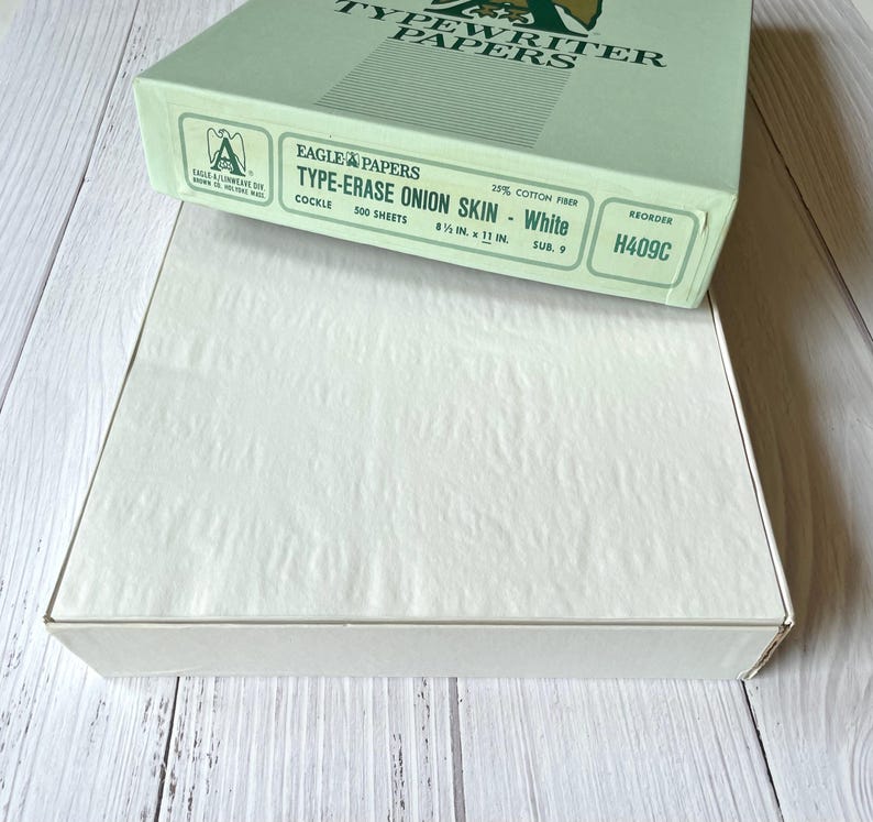 Vintage Onion Skin Paper With Cockle Finish - Eagle-a Letter Size - Etsy