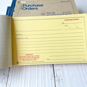 Vintage Purchase Orders Invoice Receipt Book - Etsy