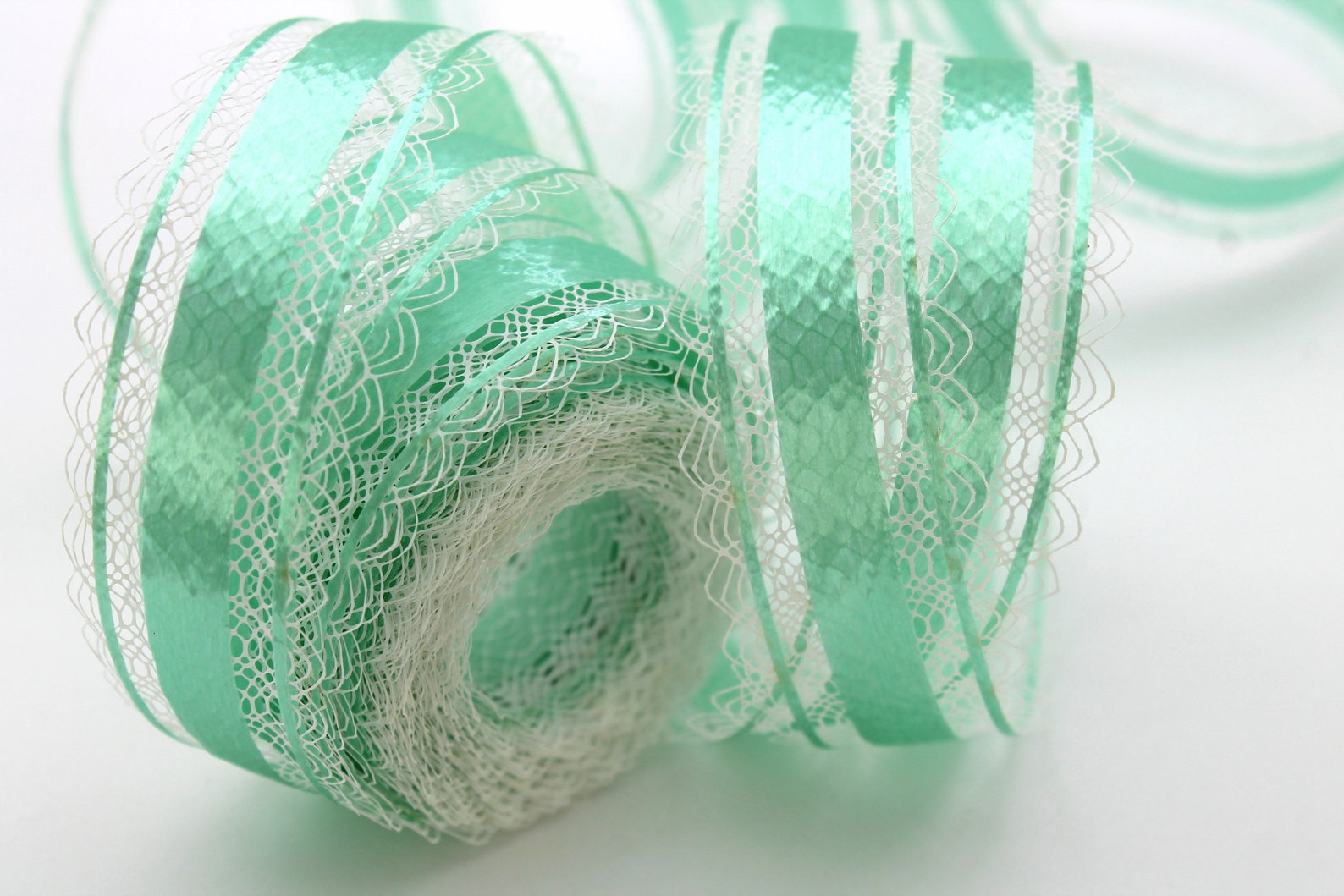 Vintage Pastel Green Decorette Ribbon - 6 Yards of Christmas or Easter ...