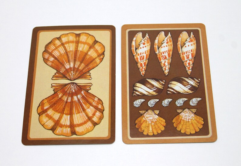 Vintage Playing Cards With a Beach Theme Shells - Etsy