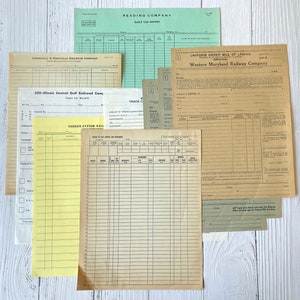 Vintage Railroad Ephemera Pack Train Forms, Papers, Envelopes - Etsy