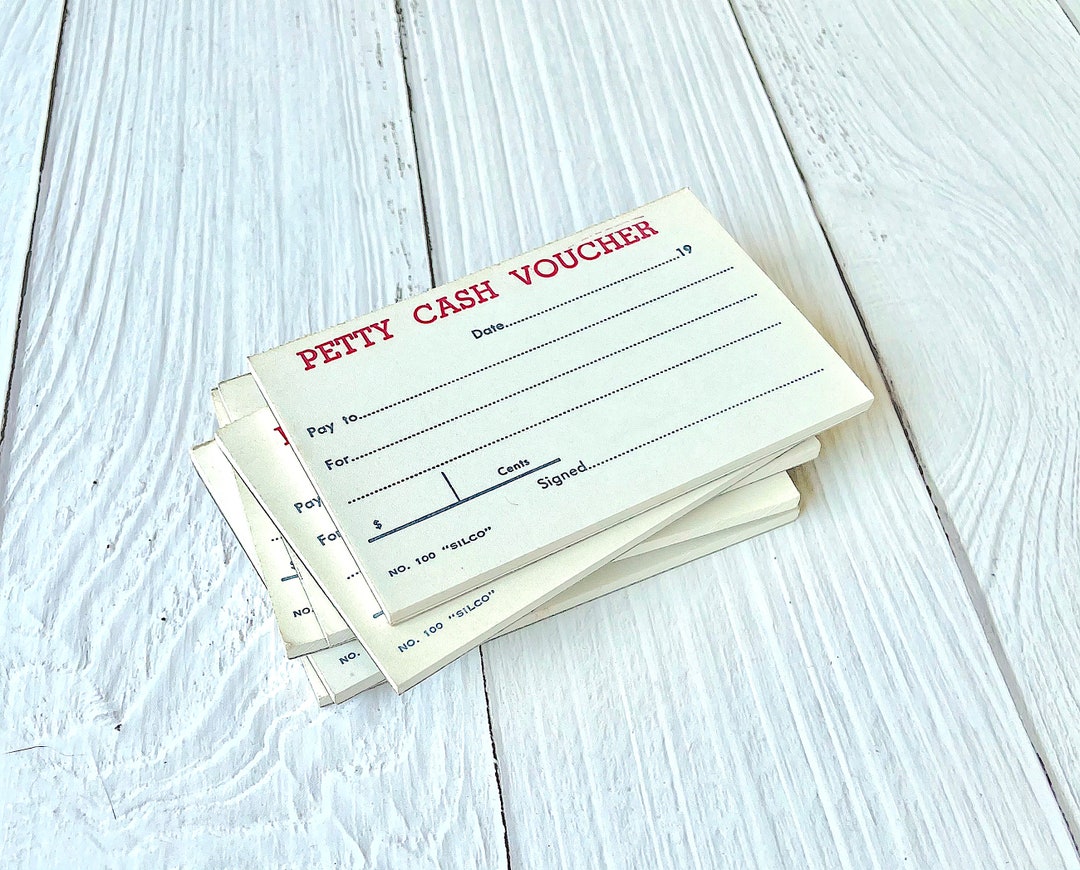 Vintage Petty Cash Voucher Pad - Etsy
