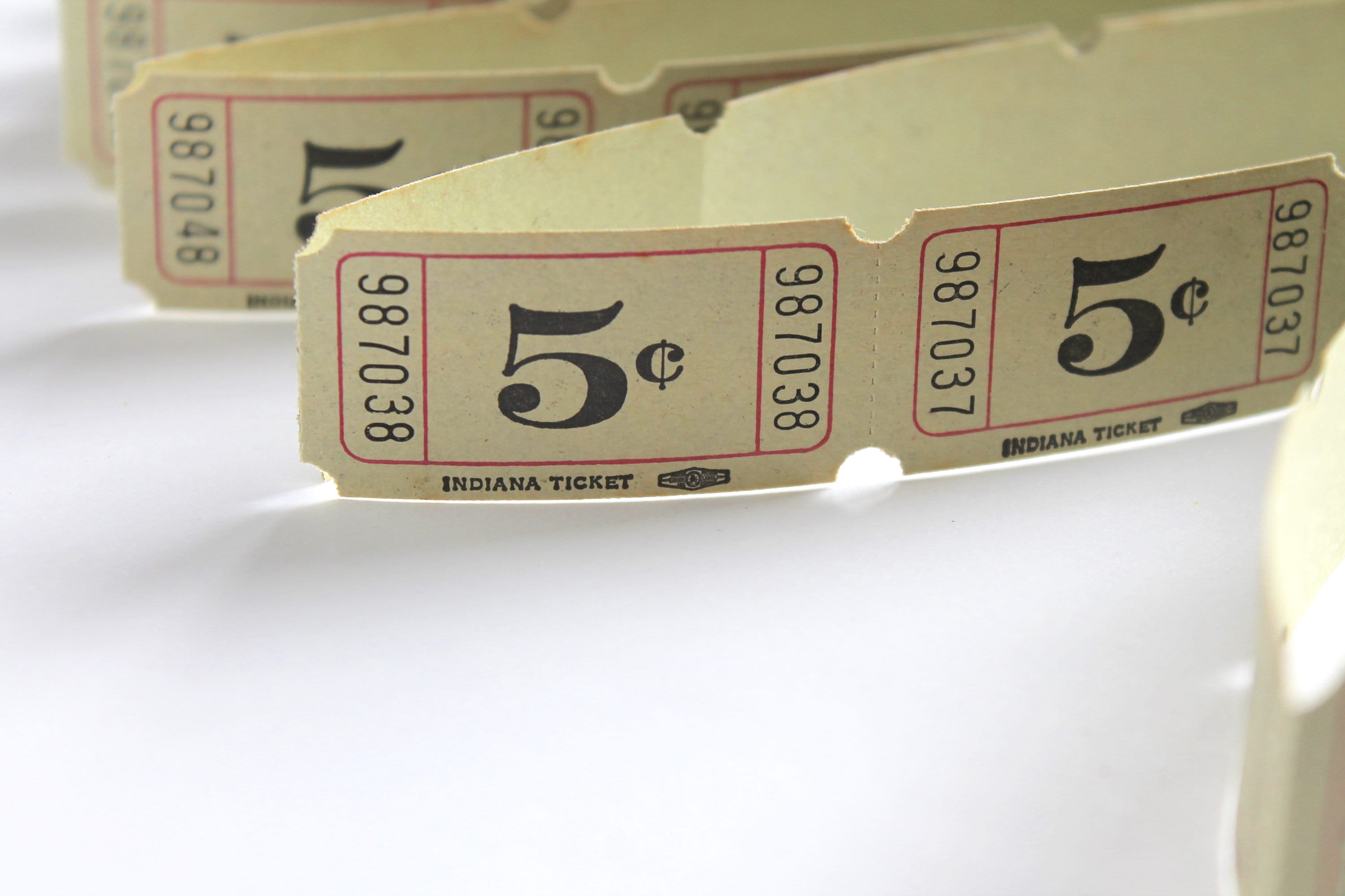 Vintage 5 cent Tickets | Etsy