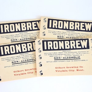 Vintage Soda Labels - Iron Brew - Etsy
