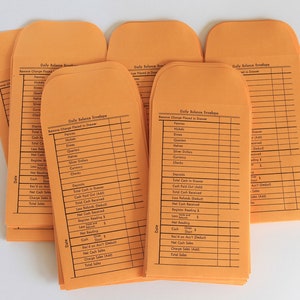 Vintage Bank Deposit Envelopes - Daily Cash Balance Forms - Etsy