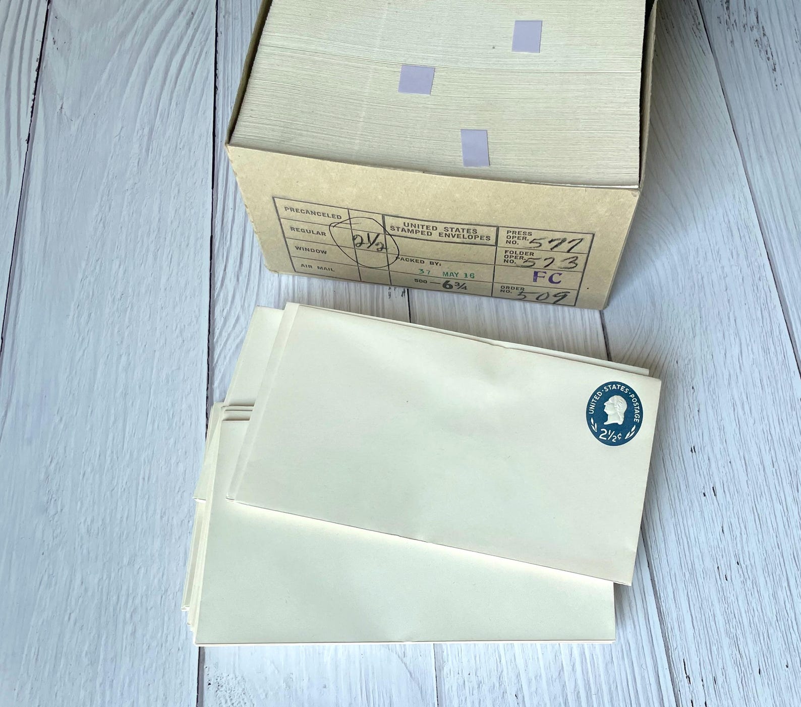 Vintage Pre-stamped Envelopes - 2 1/2 Cent George Washington Stamp - Etsy