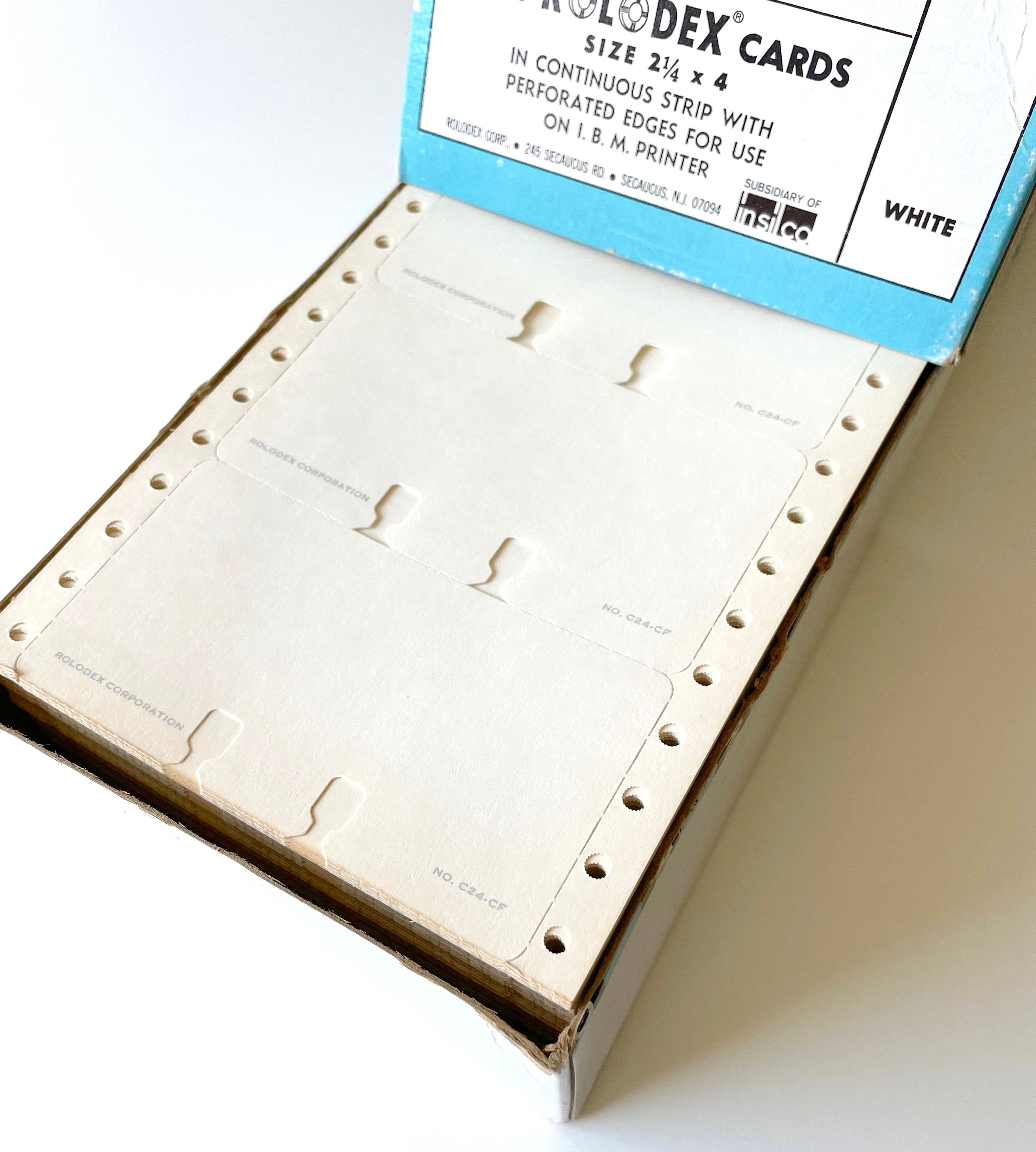 Vintage Continuous Rolodex Cards - Small, Perforated - Etsy