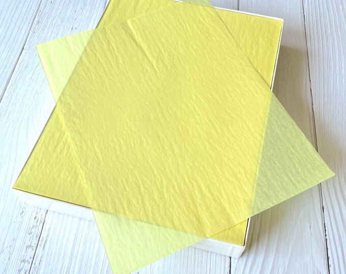 Vintage Canary Yellow Onion Skin Paper - Fox River Brand, Letter Size 8 ...