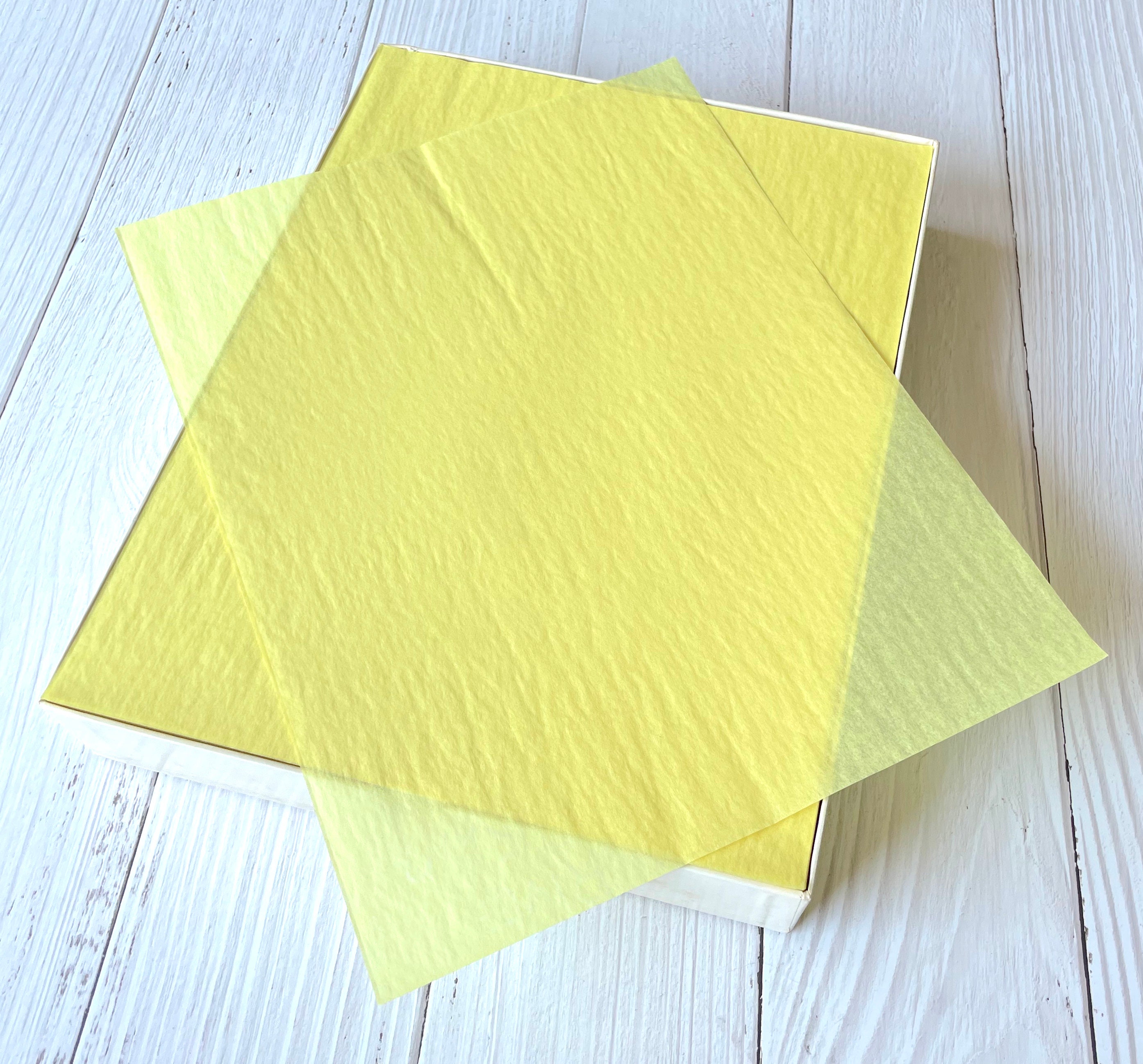 Vintage Canary Yellow Onion Skin Paper - Fox River Brand, Letter Size 8 ...