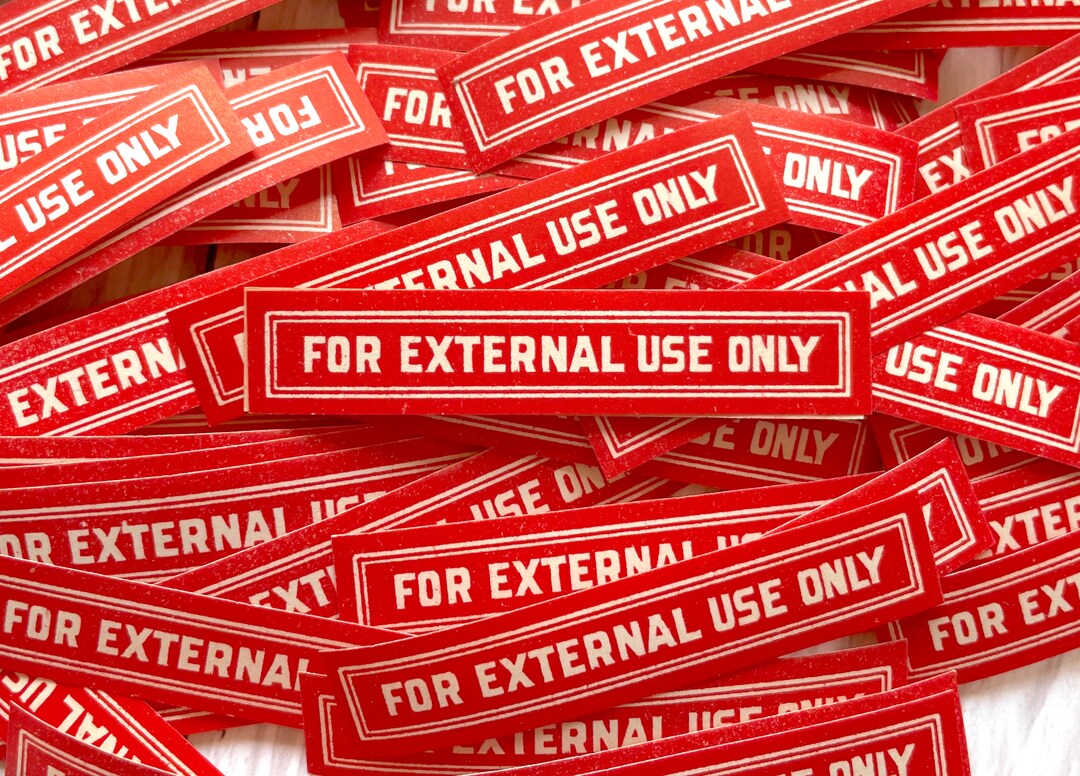 Vintage RX Labels - for External Use Only - Etsy