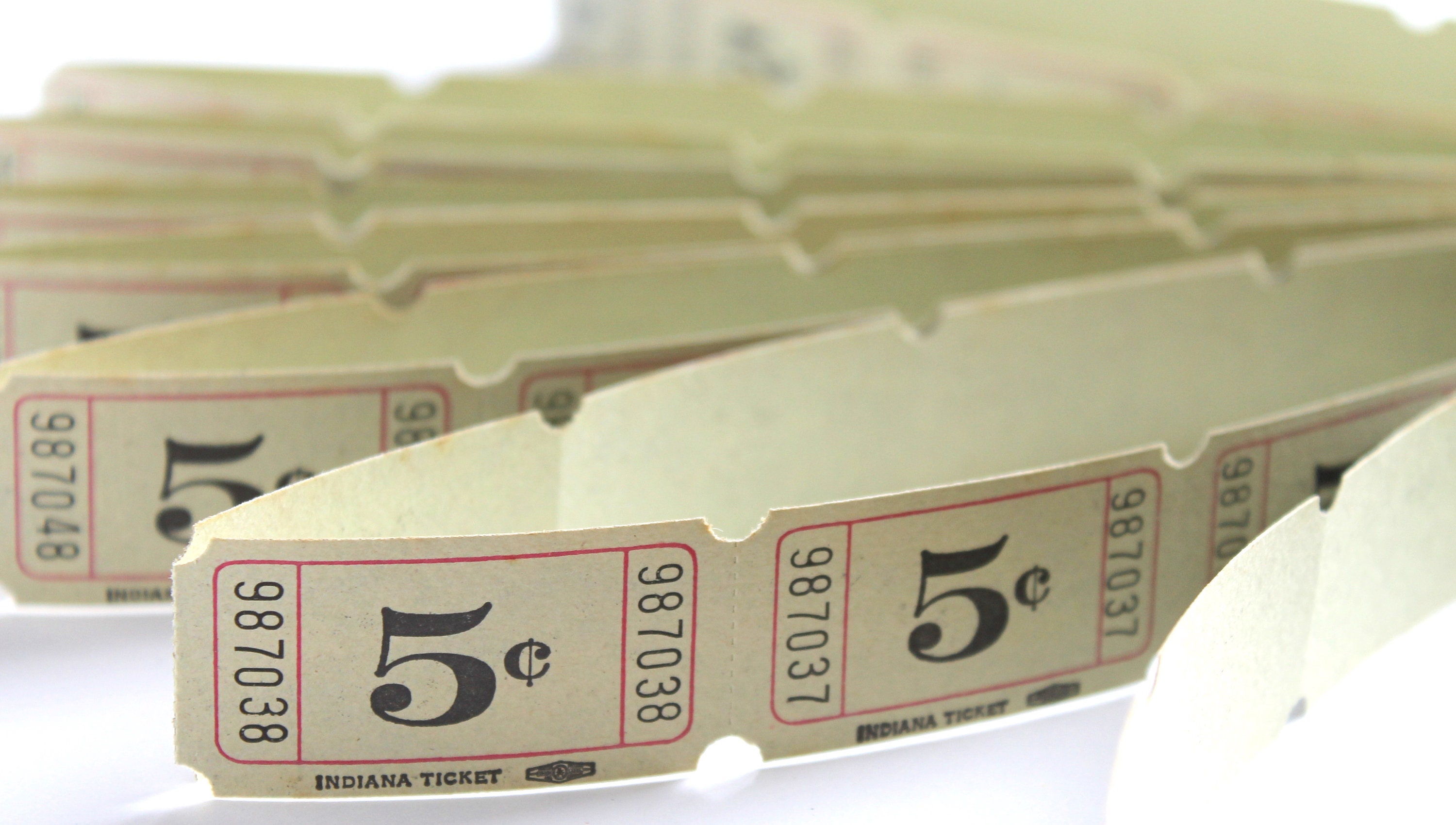 Vintage 5 cent Tickets | Etsy