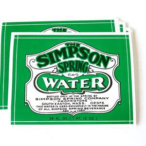 Vintage Spring Water Labels - Etsy