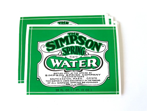 Vintage Spring Water Labels - Etsy